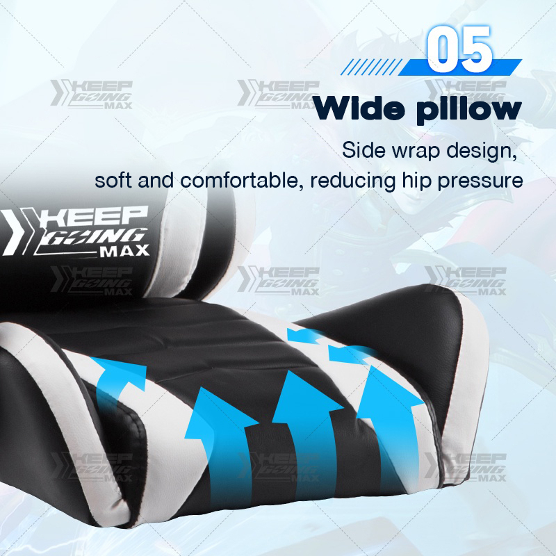 Ergonomic Large Electric Gaming Chair with Electric Massage Feature ...