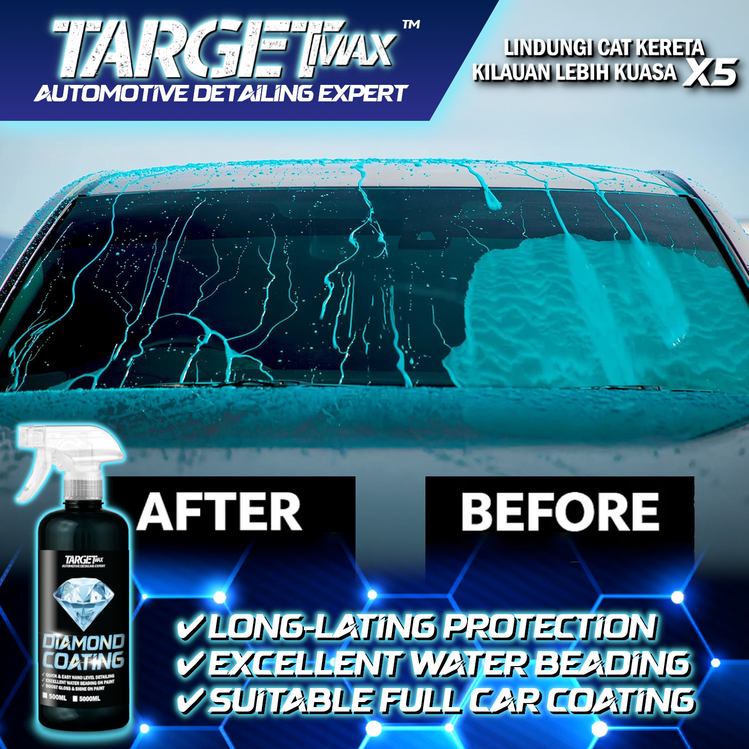TARGET MAX Diamond Quick Coating Spray Full Car Coating Protection ...