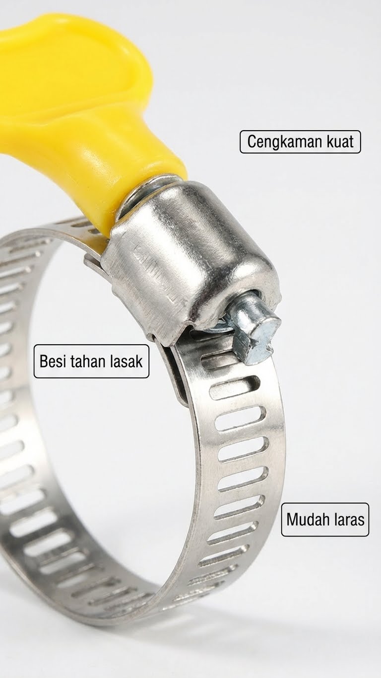 Pipe Clamp Clip Klip Paip Adjustable Pemutar Tangan for Paip Air ...