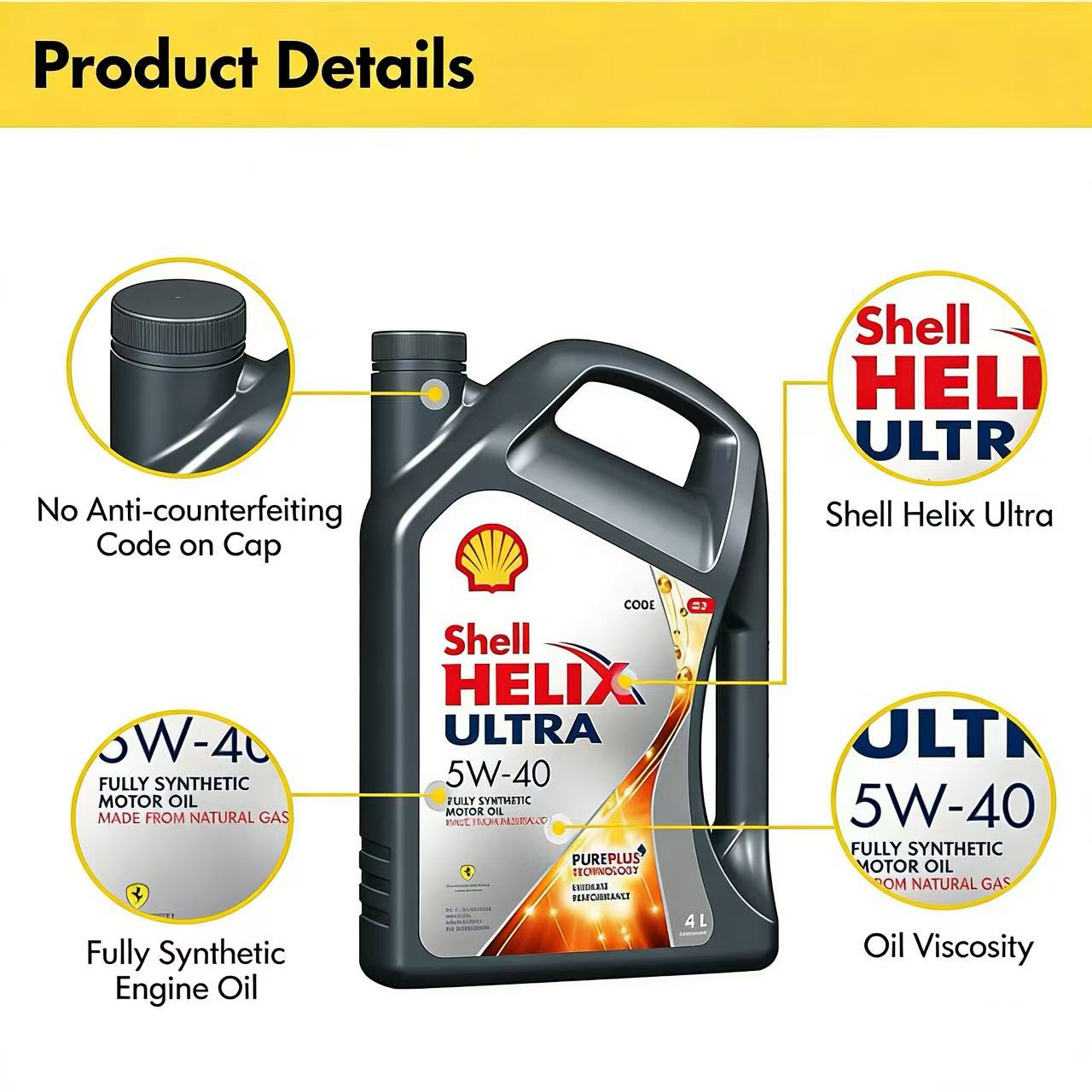 🇲🇾HOT SALES🔥 SHELL FULLY HELIX ULTRA 5W40 4L THAILAND MARKET ENGINE OIL ...