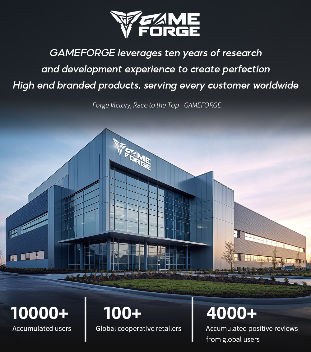GAMEFORGE Classic Series Ergonomic Gaming Chair with Magnetic Headrest ...