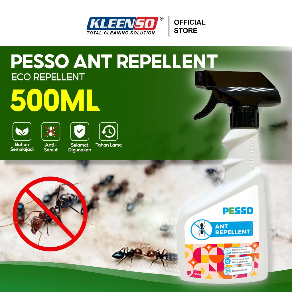 KLEENSO Pesso Eco Ant Repellent Spray (250ml/500ml) Sembur Penghalau ...