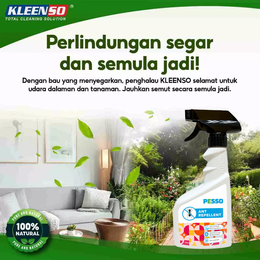 KLEENSO Pesso Eco Ant Repellent Spray (250ml/500ml) Sembur Penghalau ...