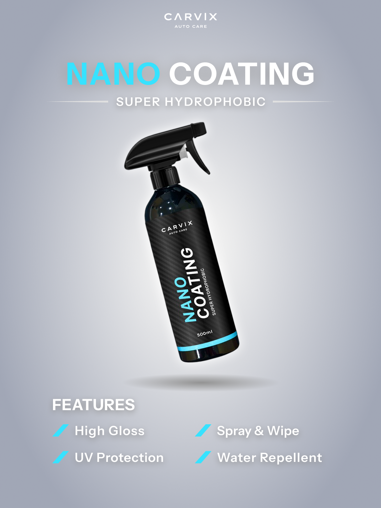 CARVIX | Premium Care Package Car Wash Set Nano Car Wash Shampoo Nano ...