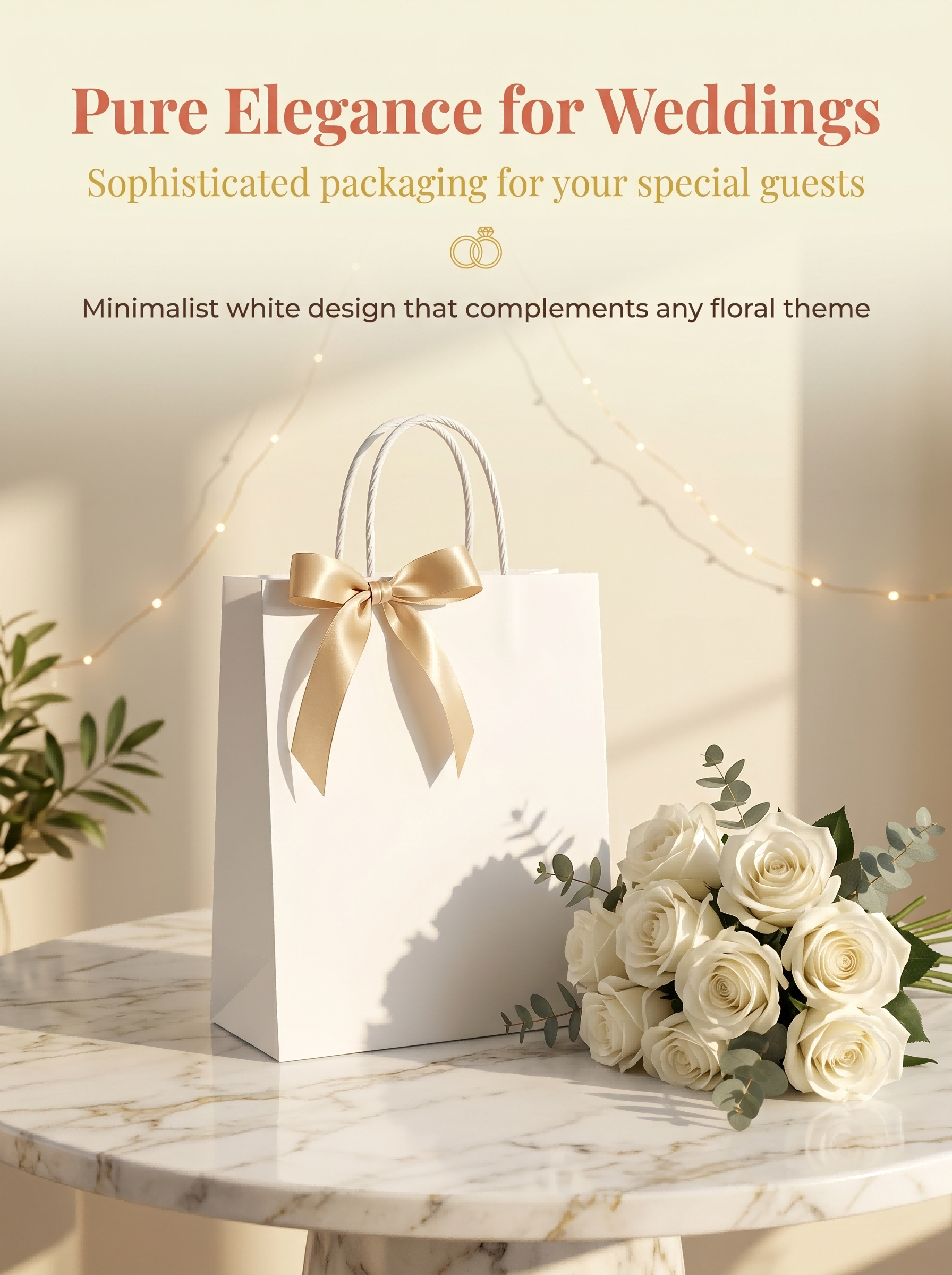 Ready Stock White Kraft Paper Gift Bag 220GSM Thick Strong Rope Handle ...