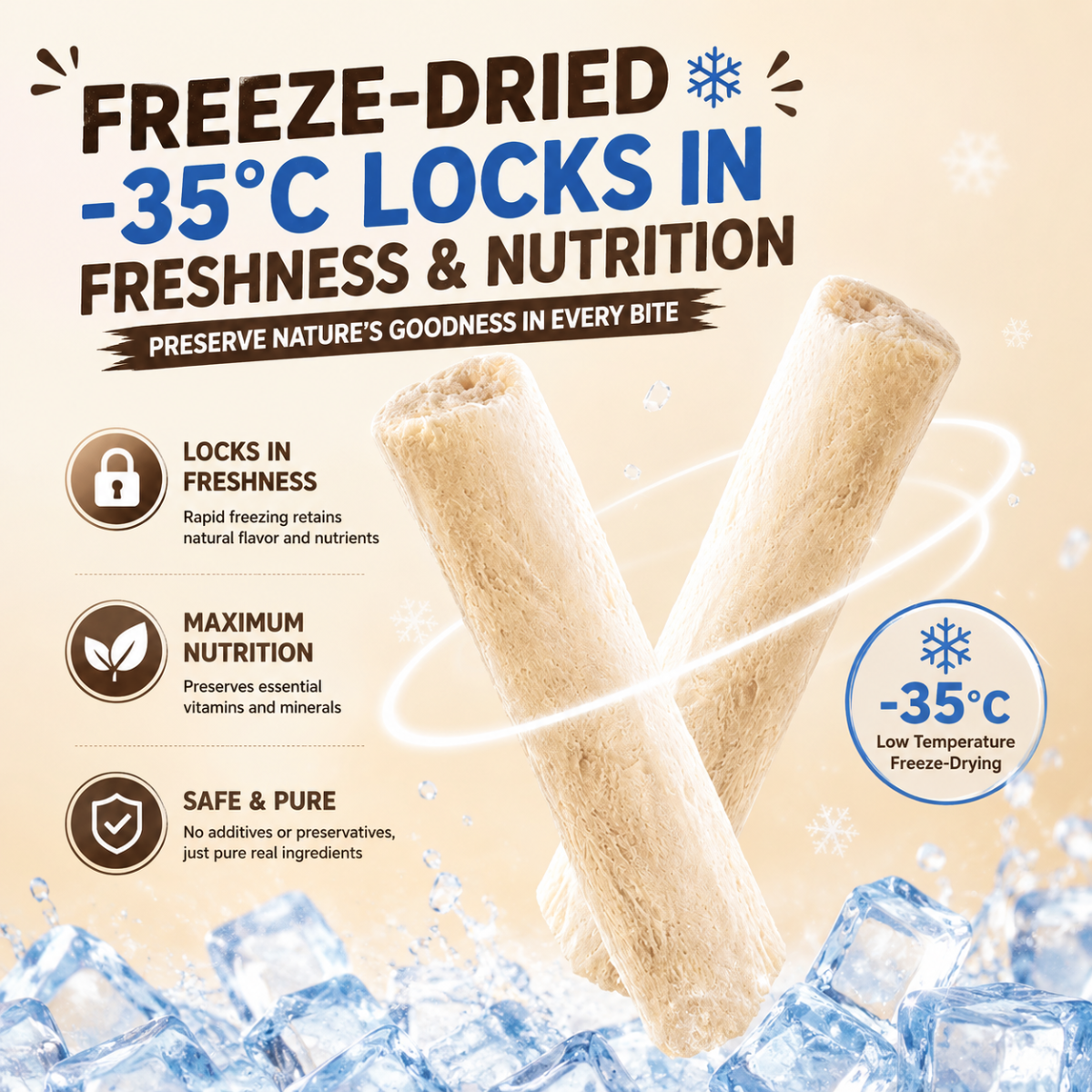 Gun PET Freeze Dried Cat Chicken Goat Milk Stick 70g Zero Additive ...