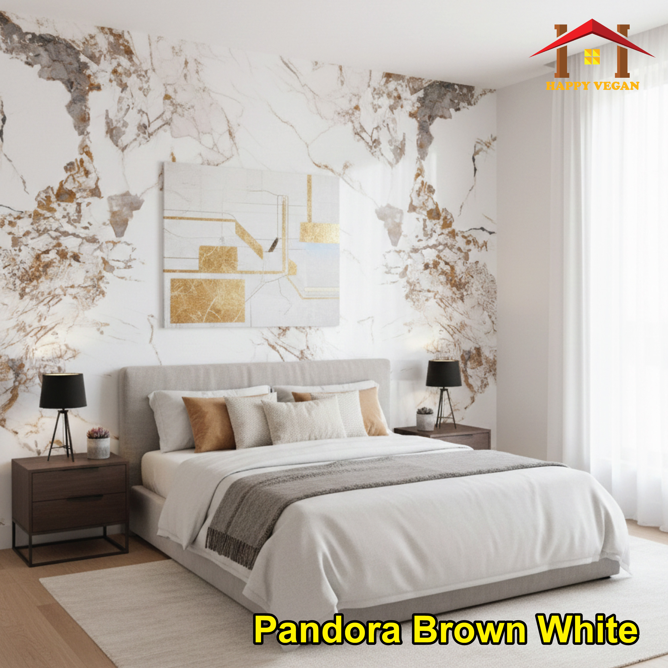 60cm Marble Wall Sticker / Kertas Dinding Marmar Waterproof Wallpaper ...