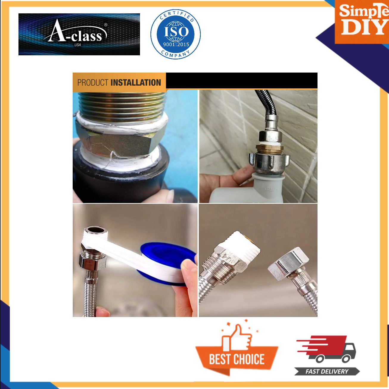 A-CLASS PTFE TAPE/SEALING TAPE/TAPE AIR PAIP/THREAD SEAL TAPE/(12MM x 0 ...