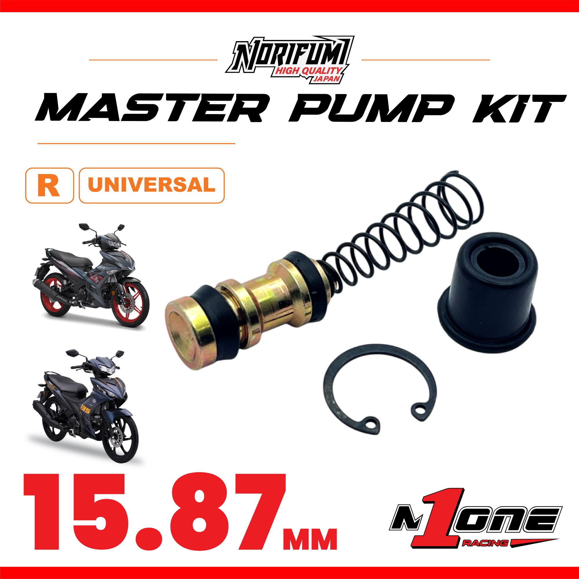 NORIFUMI G-MASTER PUMP REAR UNIVERSAL N1 SERIES BRAKE MASTER PUMP ...