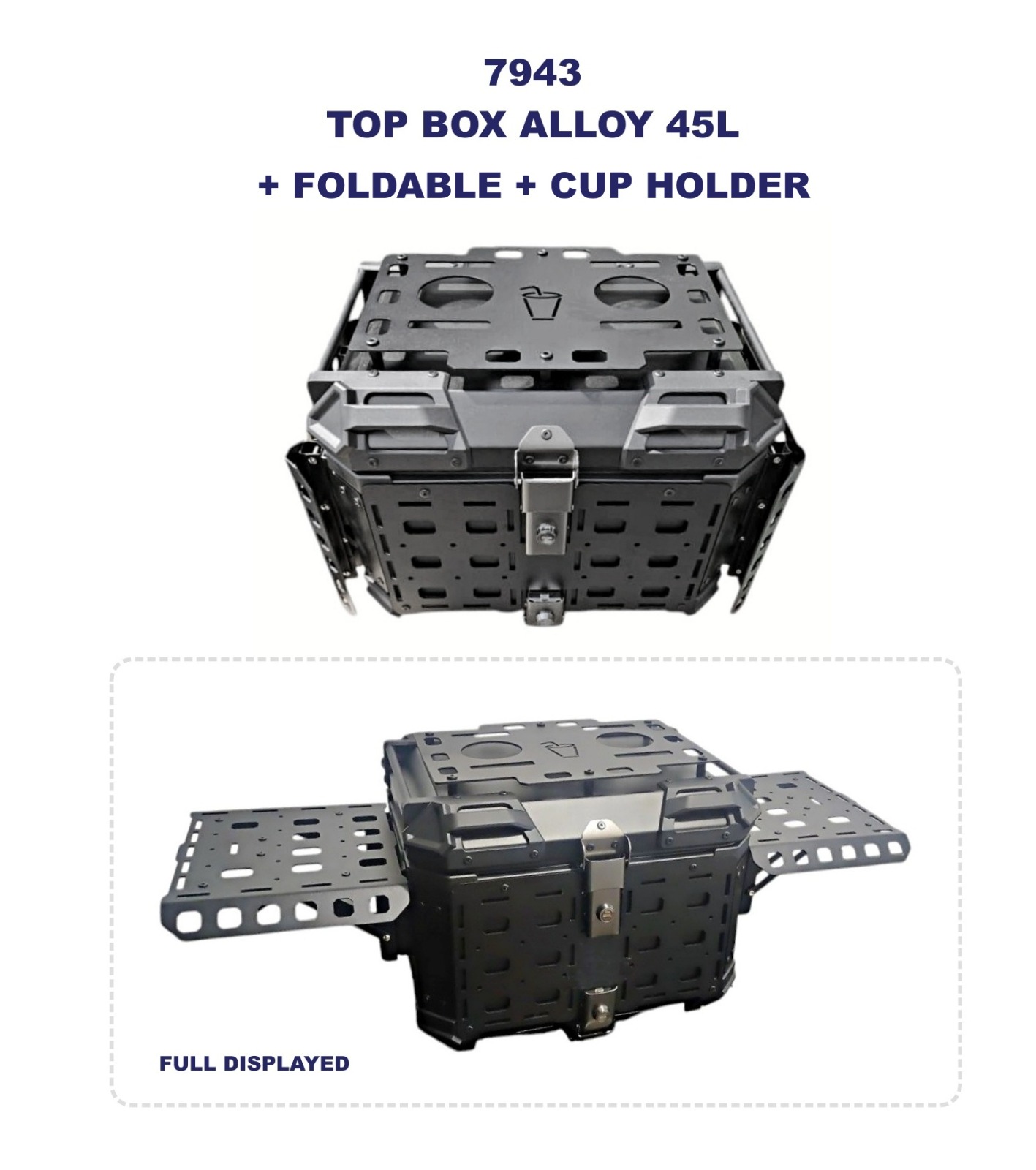 CNC Alloy Camper Foldable Top Box Storage 45 Liter Multi Functional ...