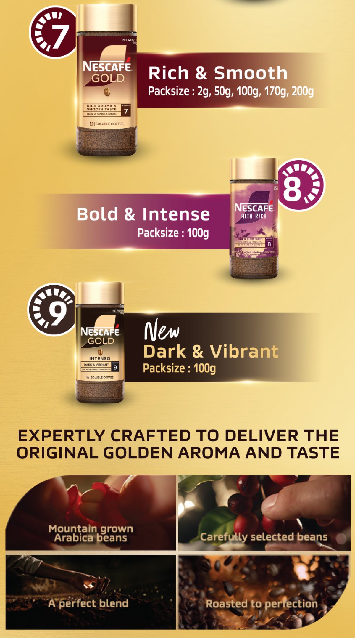 NESCAFE GOLD Arabica Instant Coffee Powder Signature Jar 200g | Shopee ...