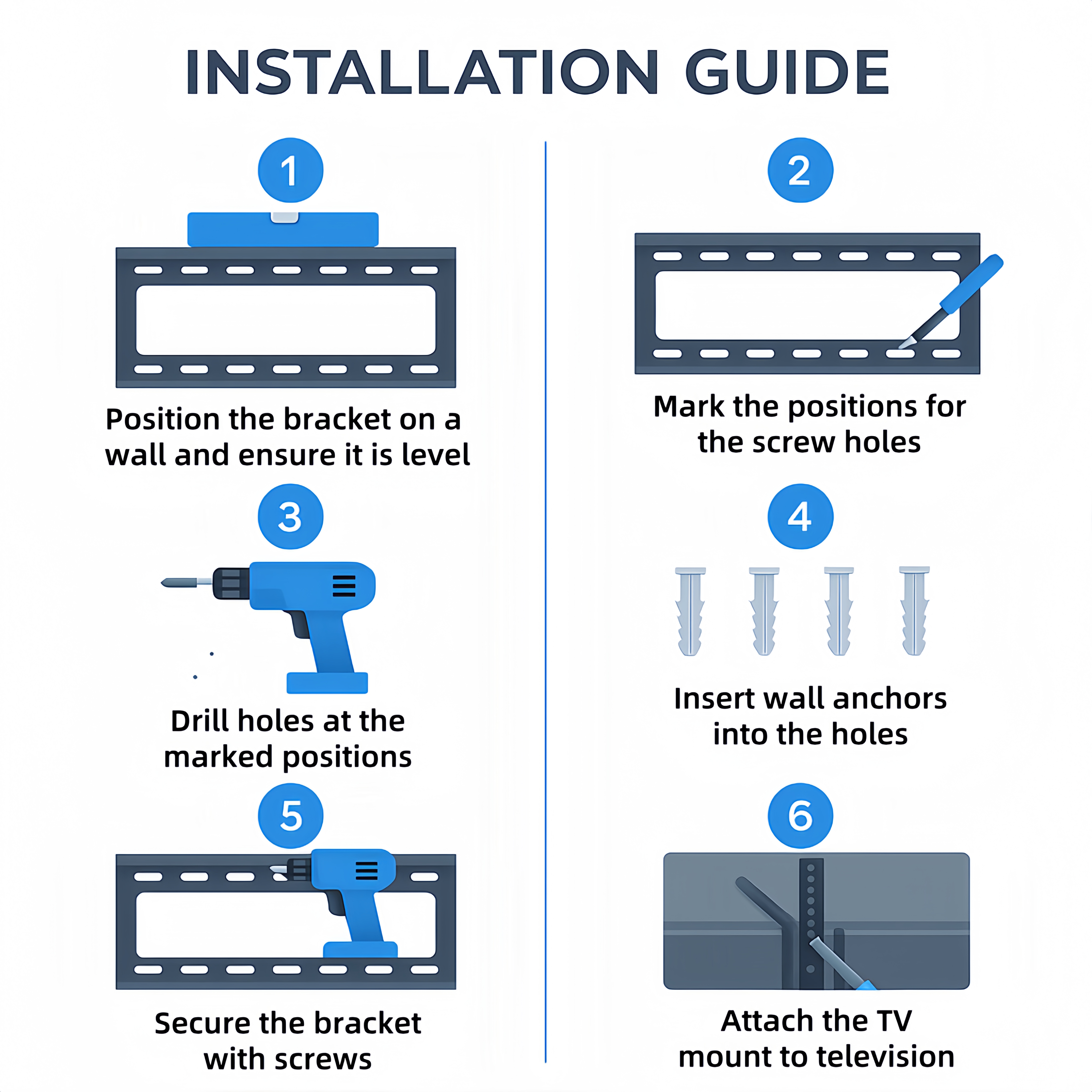 UNIVERSAL 32''–60'' / 40''–85'' / 60''–120'' TV WALL MOUNT BRACKET (FIXED WALL) | Shopee Malaysia
