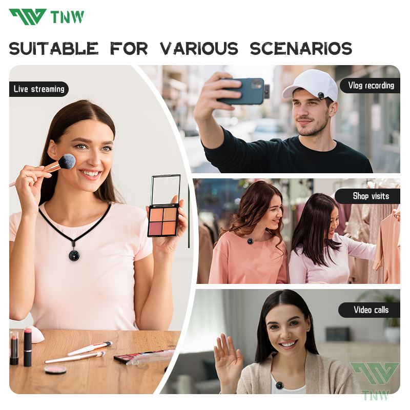 TNW A28 Wireless Lavalier Microphone Magnetic Button Noise-Cancelling ...