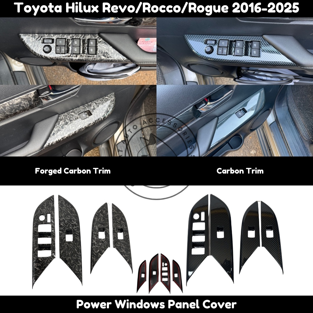 Toyota Hilux Revo/Rocco/Rogue 2016-2025 Forged Carbon Trim Interior ...