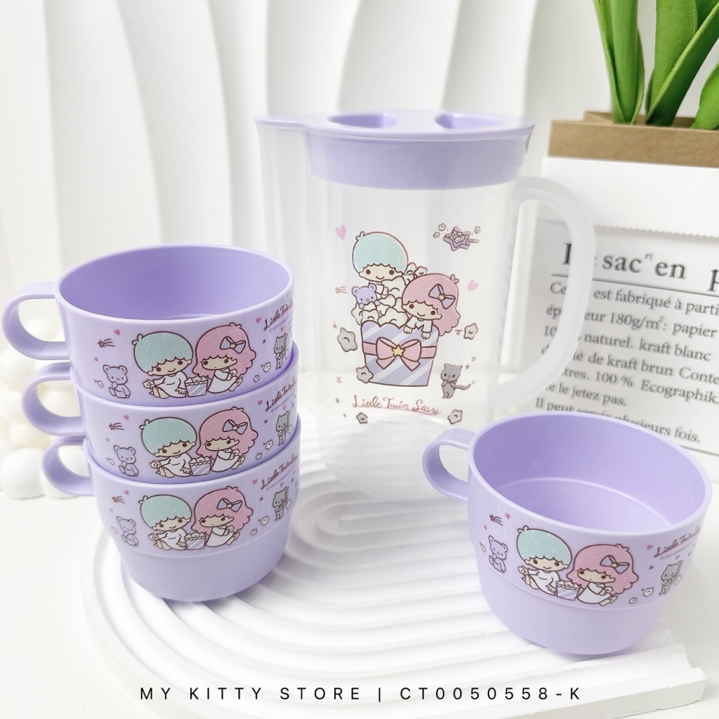 Sanrio Thailand Little Twin Star Plastic Pitcher Set With Cup | Shopee ...