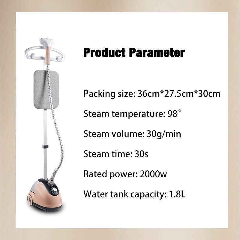 2000W Portable Vertical Garment Steamer with Ironing Board for Clothes ...