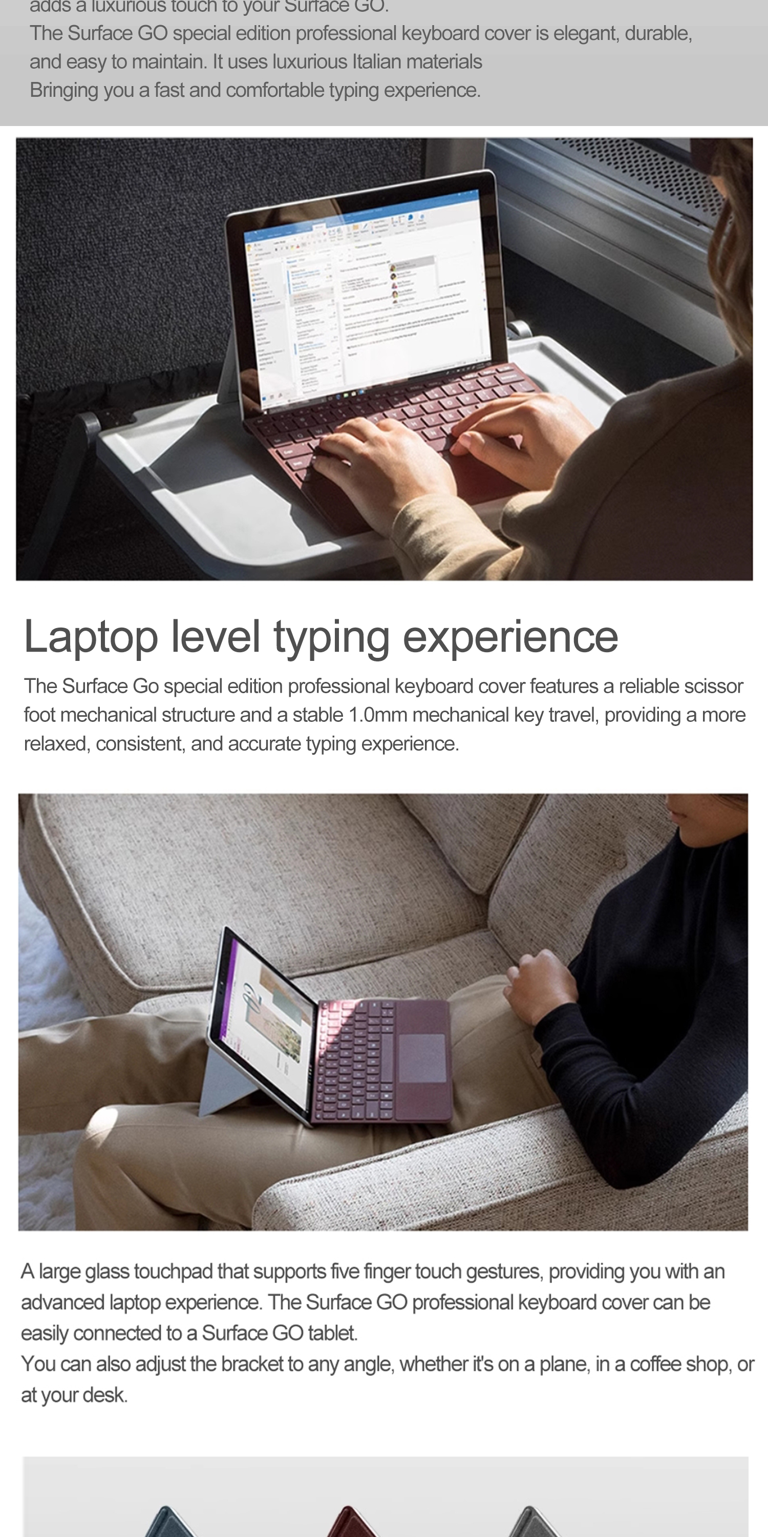 Orig Microsoft Surface Go Type Cover genuine keyboard For Go1/2/3/4 ...