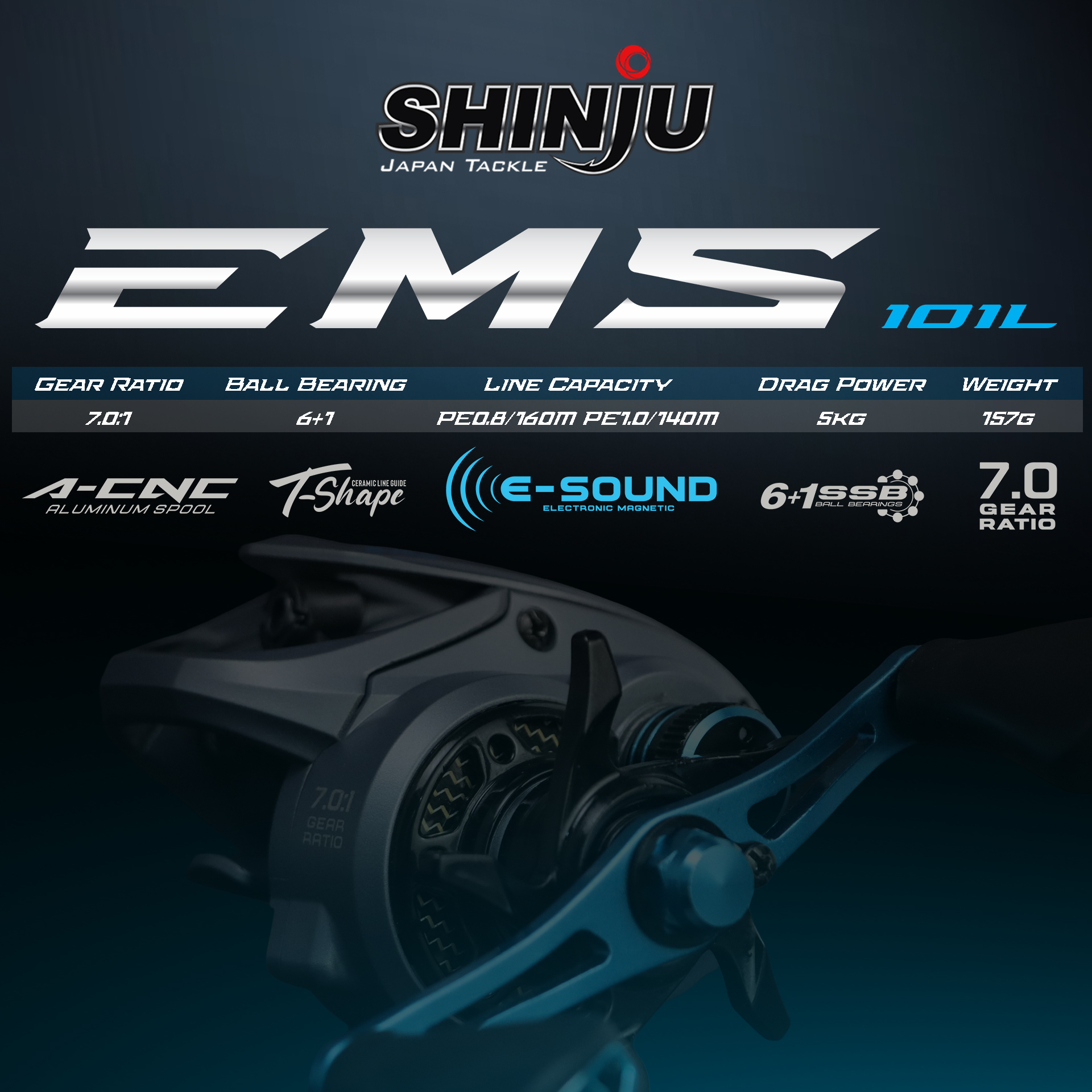 [ZING Sound] Shinju EMS Mesin Pancing BC Casting | 5kg | 6+1BB | High ...