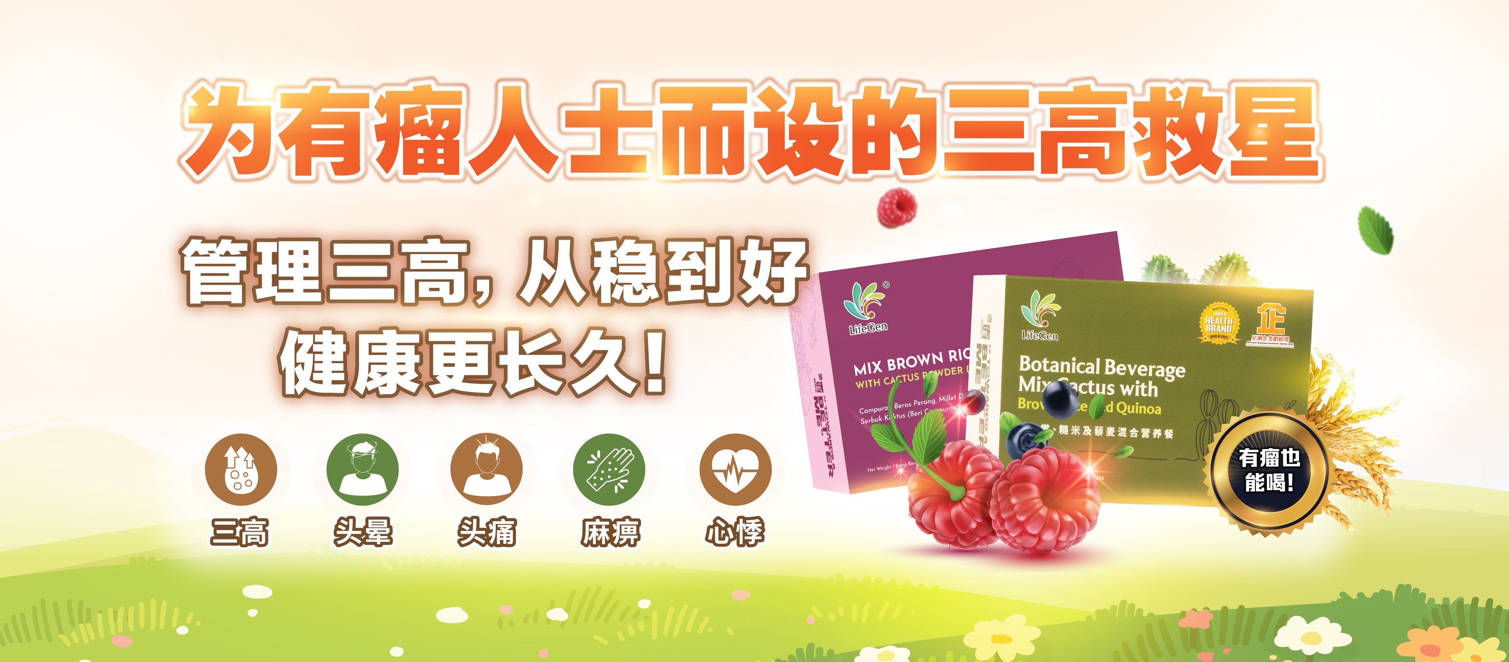 【授权销售卖家】LifeGen® 降三高营养餐(新口味/New Flavour-混合莓果/Mixed Berries) 100%正品！ (1盒 ...