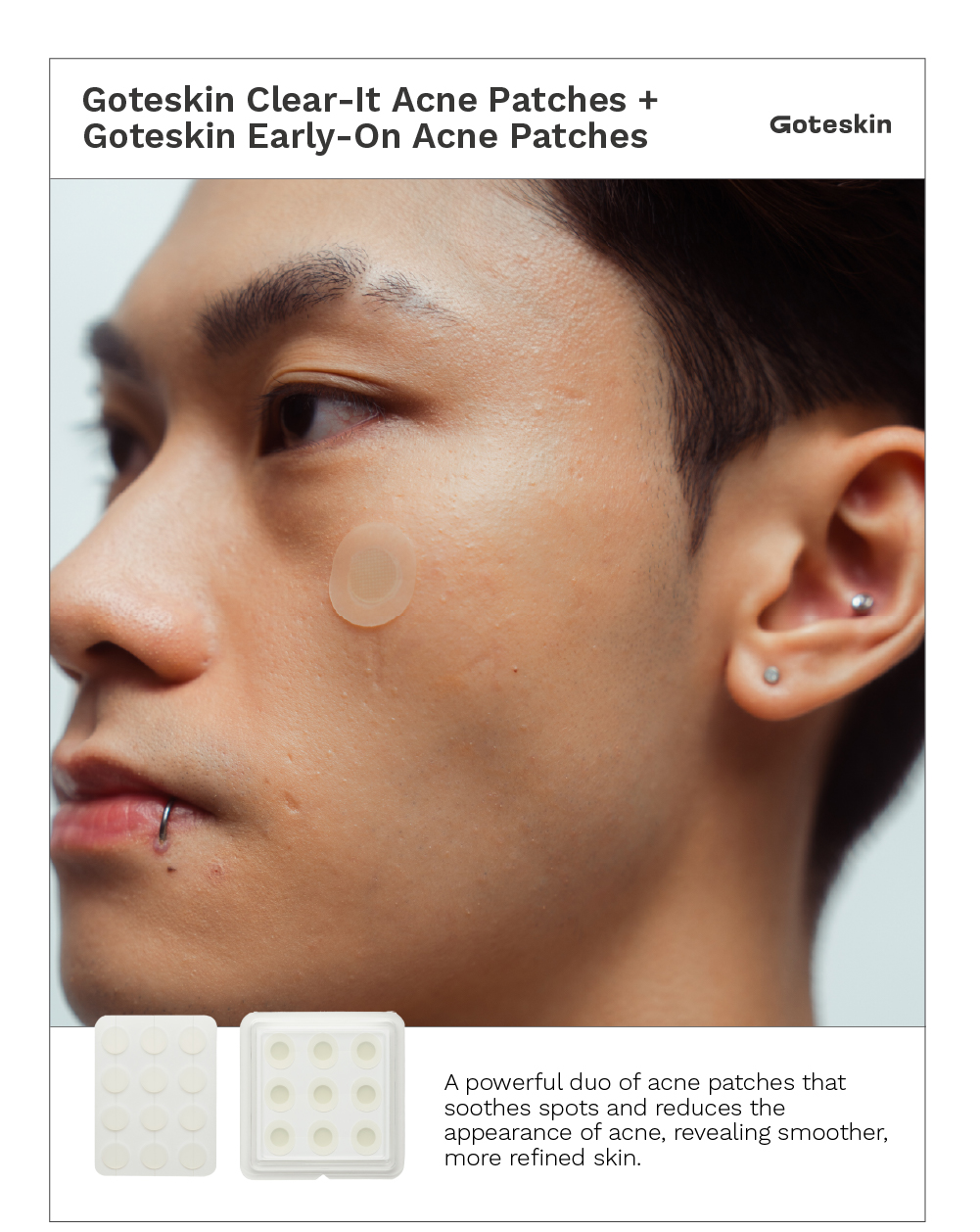 Goteskin Clear-It Acne Patches (12Pcs) + Goteskin Early-On Microdart ...