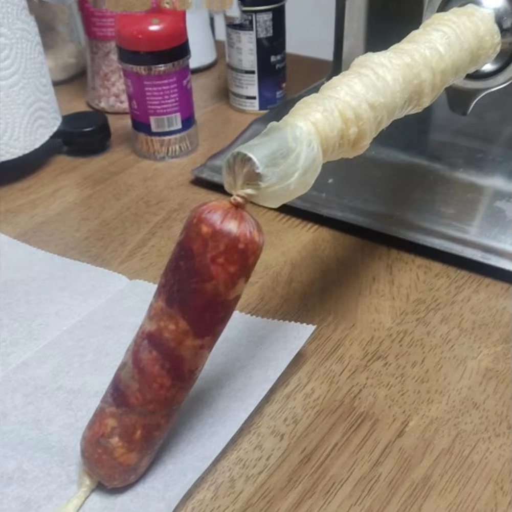 Collagen Casing 14mm-18mm for Sausage Making - 14m Edible Sausage Skin ...