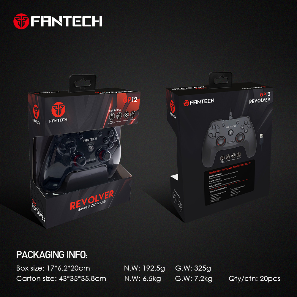 Fantech GP12 Revolver Gaming Controller USB Wired Connect Dual ...