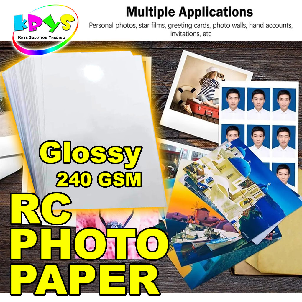 RC PHOTO PAPER ( RESIN COAT ) 3R / 4R / 5R / A4 RC Glossy Photo Paper ...