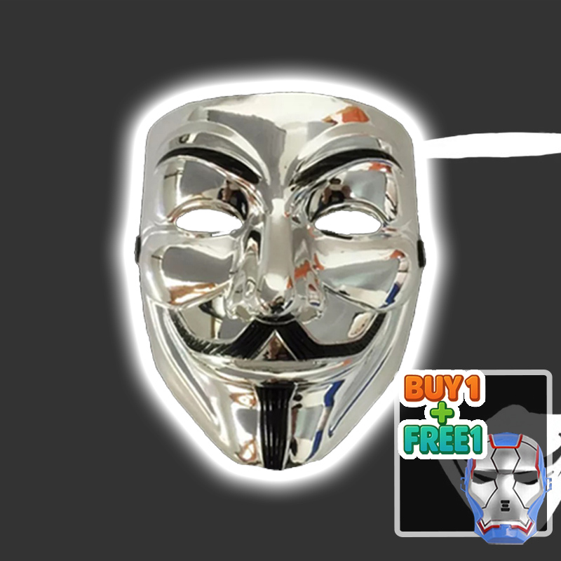 [BUY 1 FREE 1] Guy Fawkes Mask V for Vendetta Anonymous Hacker ...