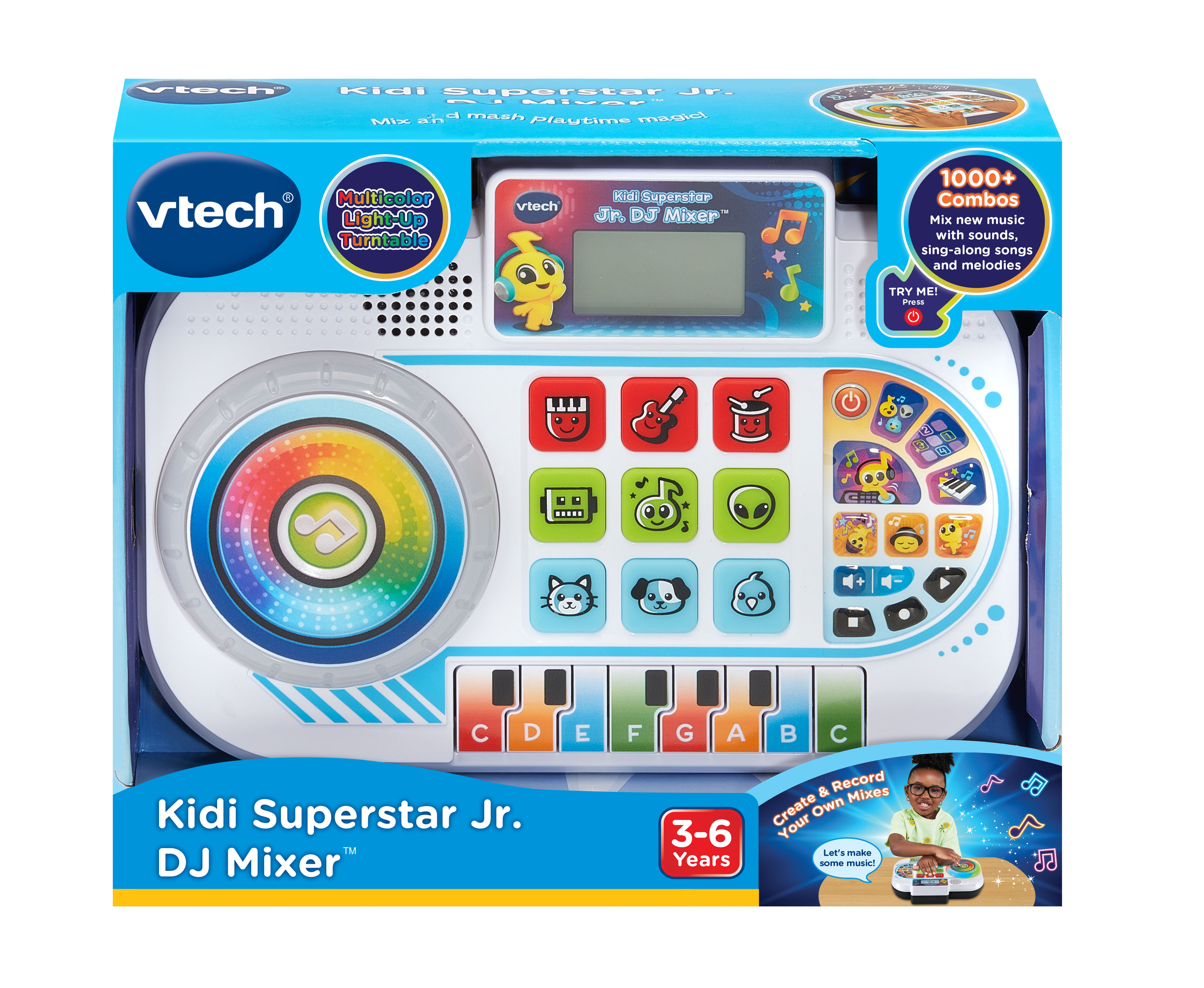 VTech KIDI Superstar Jr. DJ Mixer 1000+ Mix Sounds/Music/ Songs ...