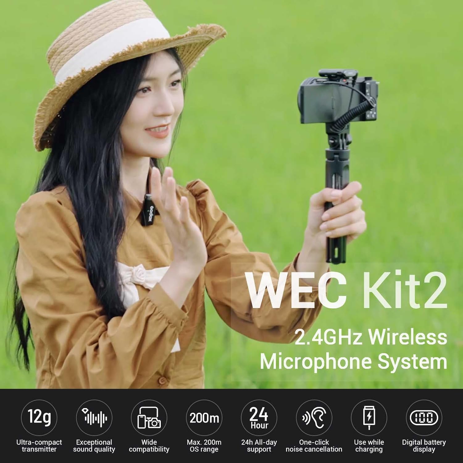 Godox WEC 2-Person Wireless Microphone System for Cameras and Mobile ...