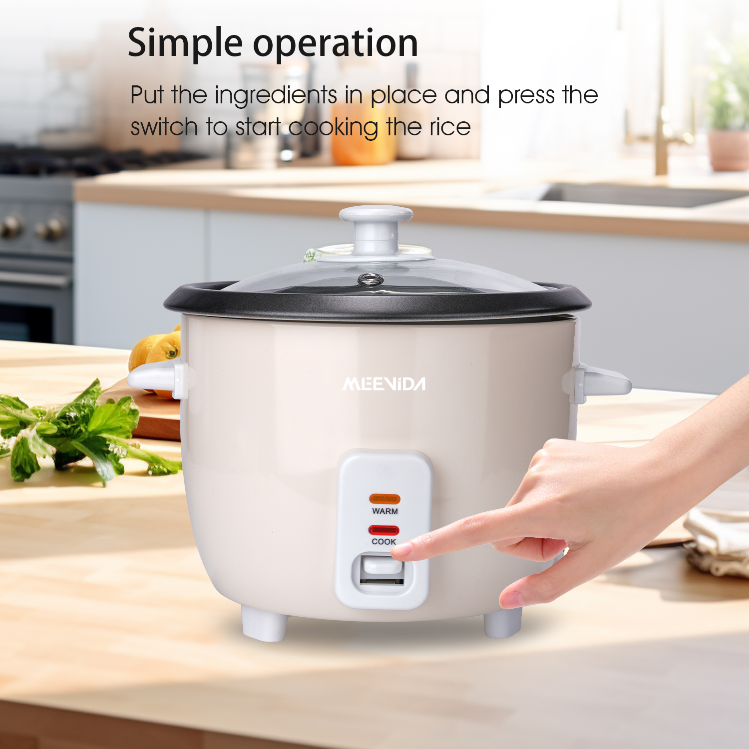 MEEVIDA Electric Rice Cooker Non Stick 电饭锅 (1L/400W) | Shopee Malaysia