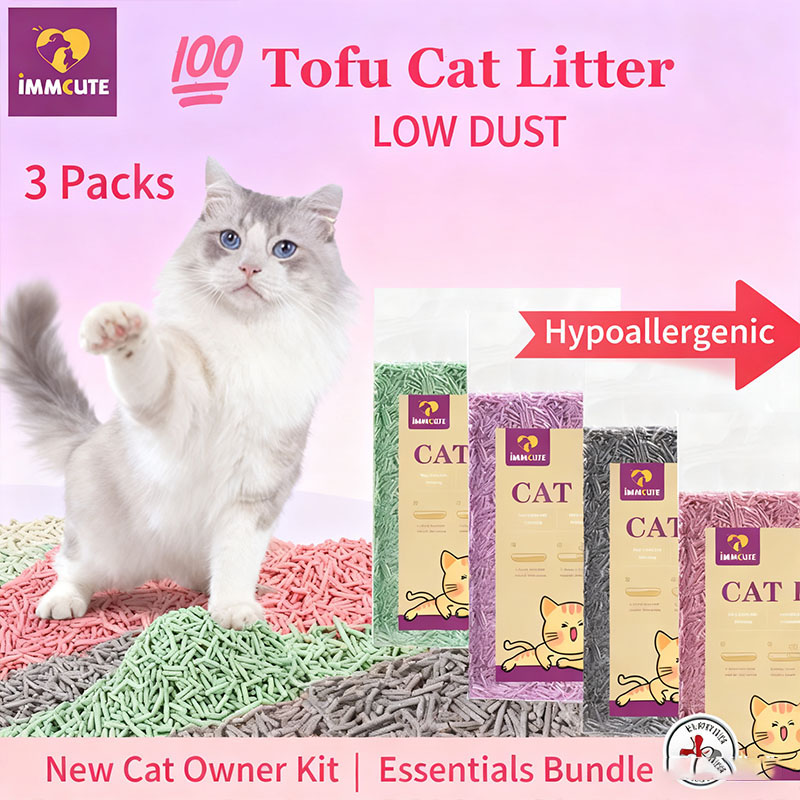 IMMCUTE 30L Cat Litter Tofu Premium Super Clumping Cat Litter Sand ...