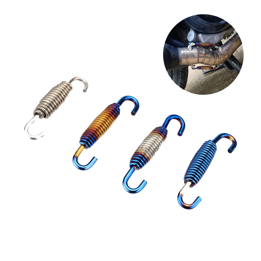 2PCS Motorcycle Exhaust Middle Pipes Springs Ties Connector Fully ...