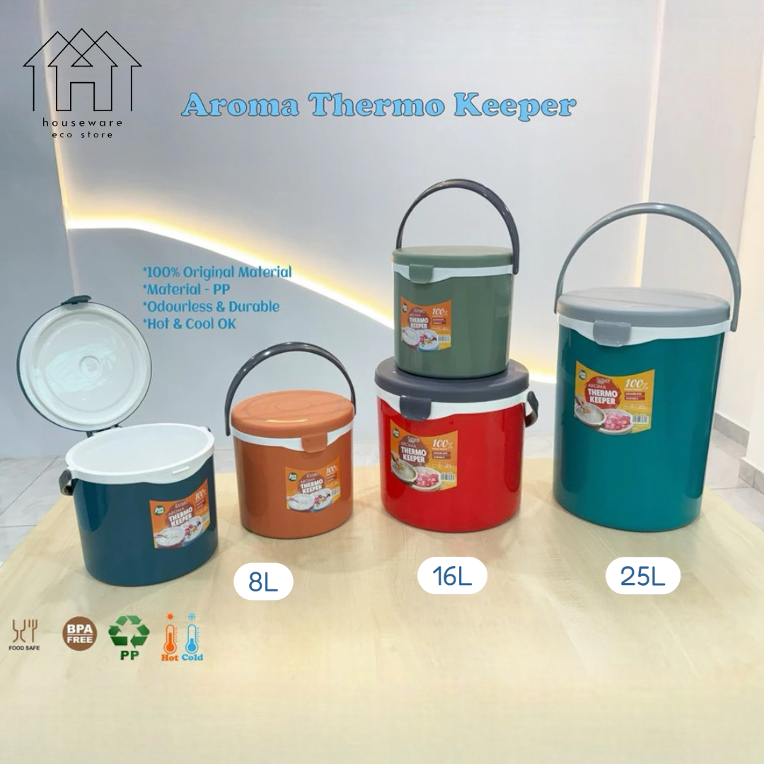 Lava Heavy Duty AROMA THERMO KEEPER Rice Bucket Tong Ais Nasi Insulated ...