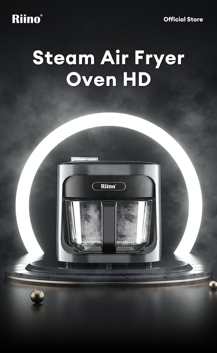 [Upgrade Ver.] Riino Steam Air Fryer Oven HD Dual Heat AI Technology ...