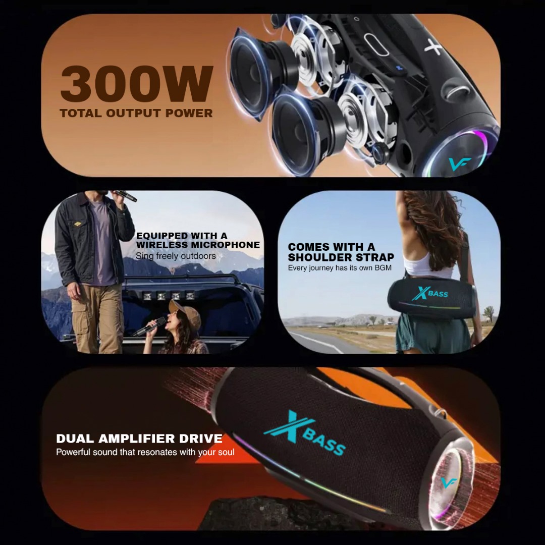 Vinnfier Tango XT510 Portable Bluetooth Karaoke Speaker 300W Output ...