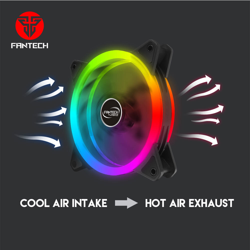 Fantech FB-301 TURBINE Addressable RGB PC Fan 3-in-1 Set Silent Cooling ...