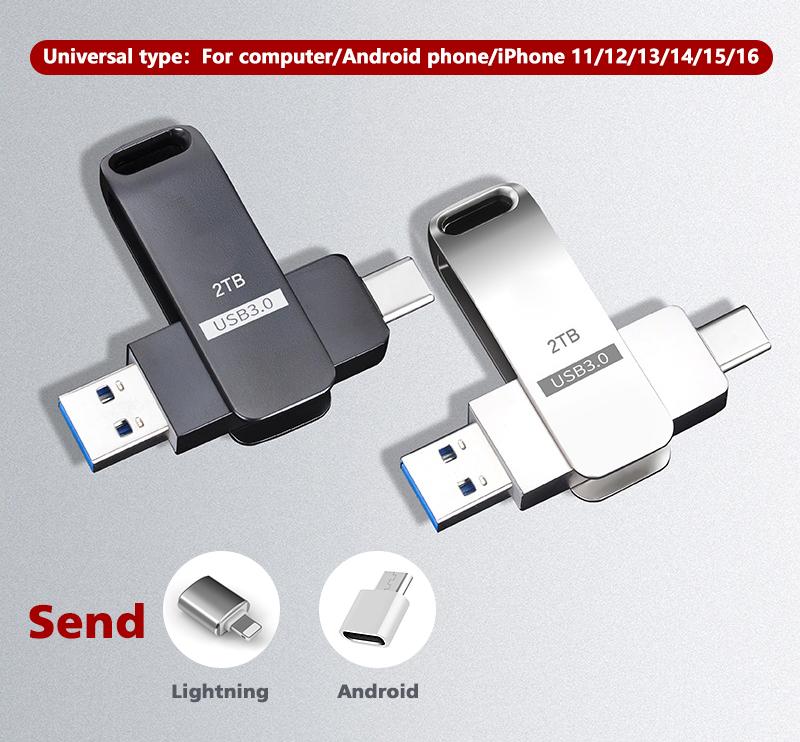 3-in-1 High-Speed USB Type-C Flash Drive – Metal, Waterproof ...
