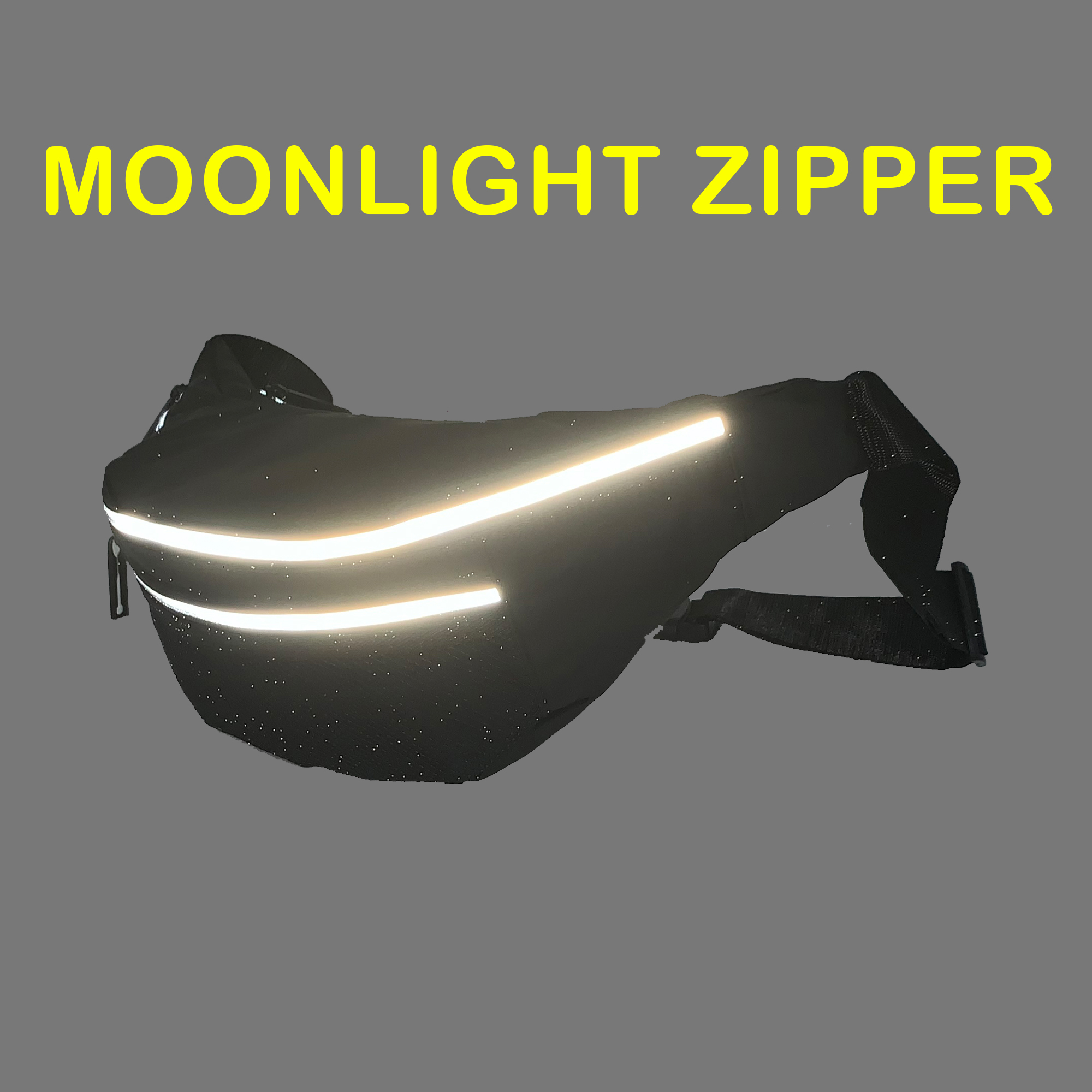 Waterproof Material Moonlight Zipper Casual Waist Bag Beg Pinggang ...