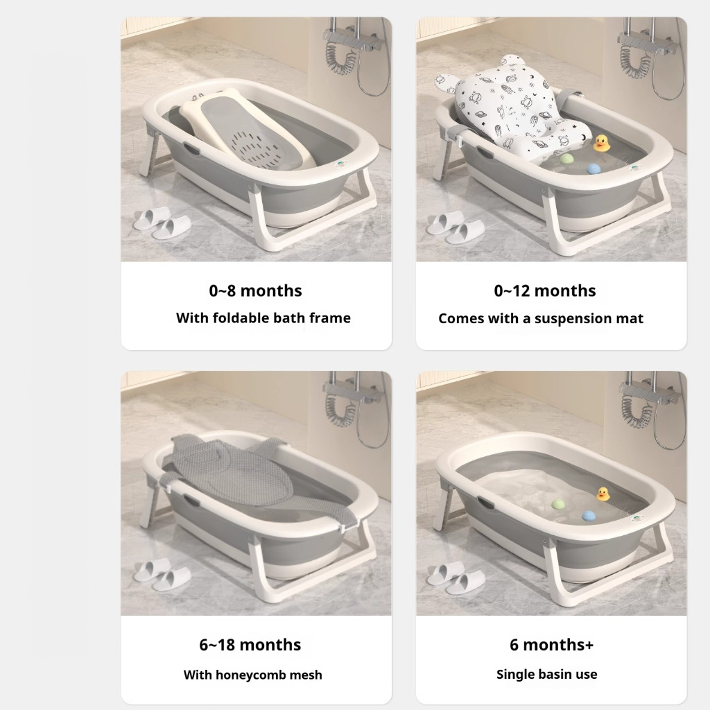 Foldable Baby Bath Tub Newborn Baby Bath Stand Portable Eco-friendly ...