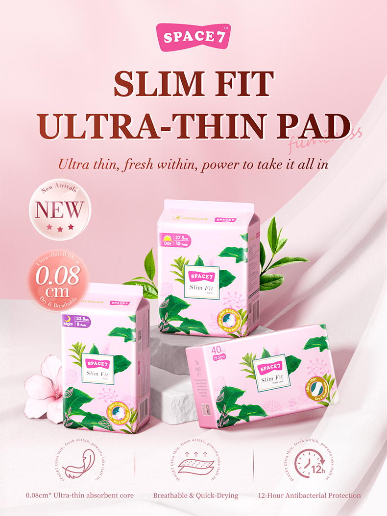 [Gift of Fan] SPACE7 Day&Night Use Ultra-thin Leak-Free Winged Sanitary ...