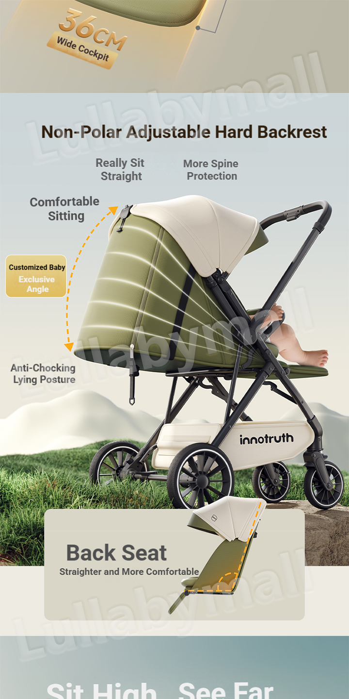 Stroller baby Newborn stroller 2 Way Max 80kg Foldable stroller cabin ...