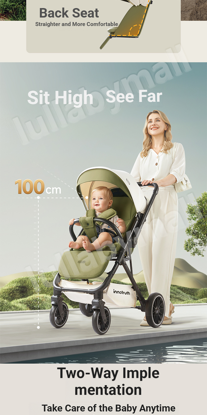Stroller baby Newborn stroller 2 Way Max 80kg Foldable stroller cabin ...