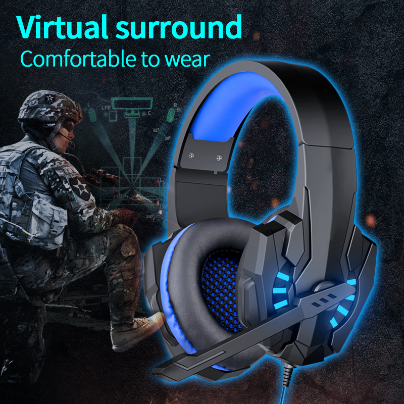 Professional e-sports gaming headset with rotating microphone and high ...