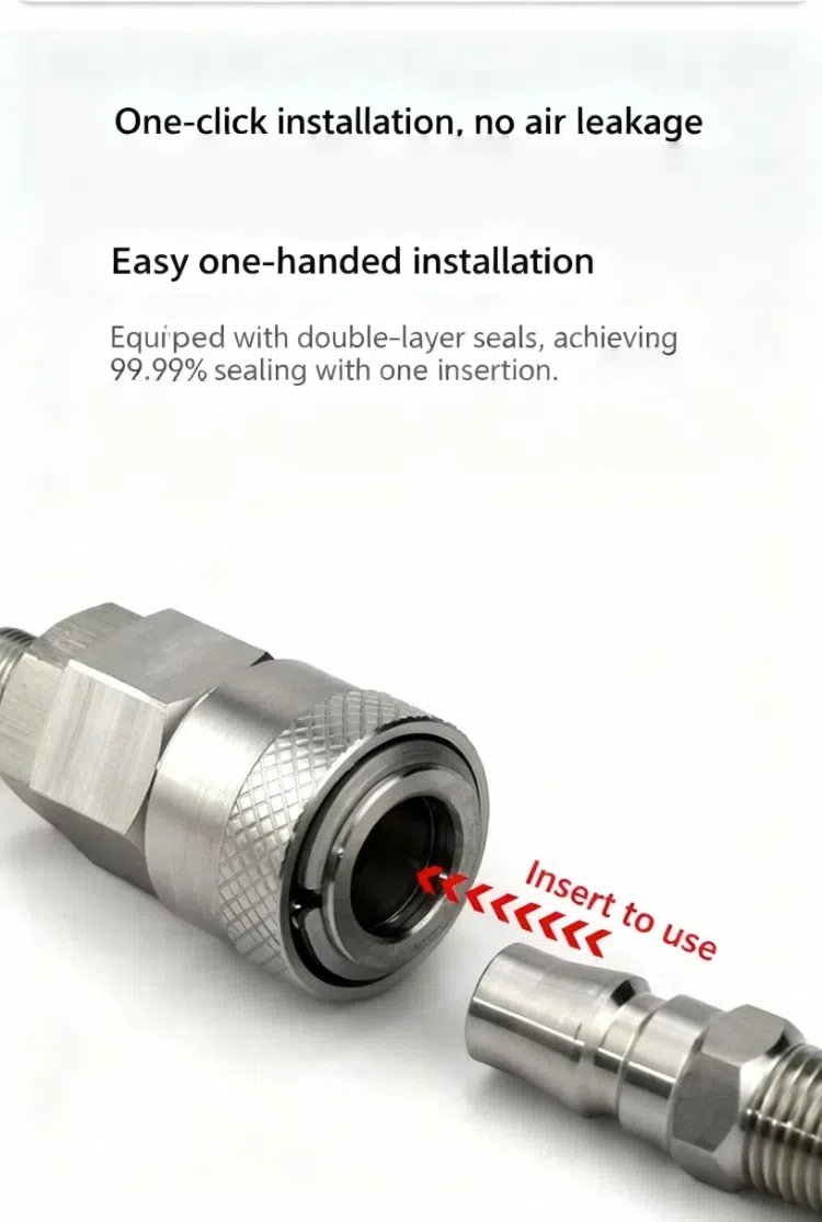 （Local）（Pack of 10) Air Hose Compressor Fitting Quick Coupler Connector ...