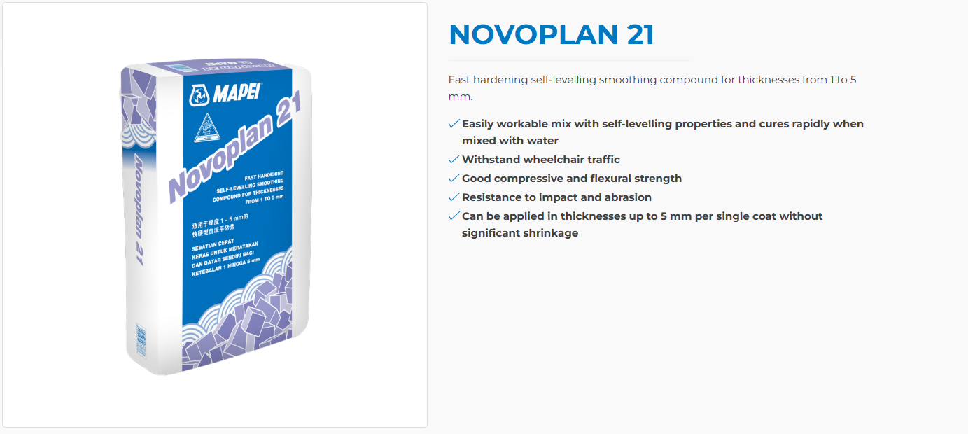 Mapei Novoplan 21 and Ultraplan Contract Self Leveling Cement ( 25kg ...