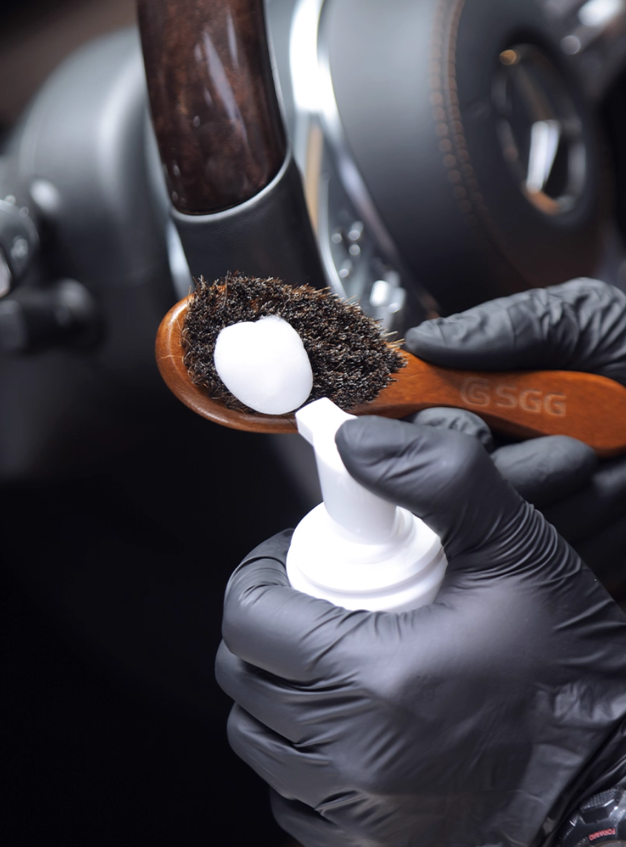 [SGG] SMALL - HORSEHAIR INTERIOR BRUSH - CAR WASH - WOODEN HANDLE ...