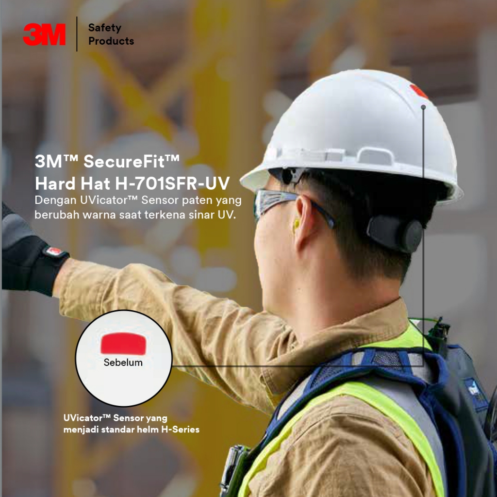 [Orginal] 3M H-701SFR-UV SecureFit Safety Helmet 3M SecureFit Hard Hat ...