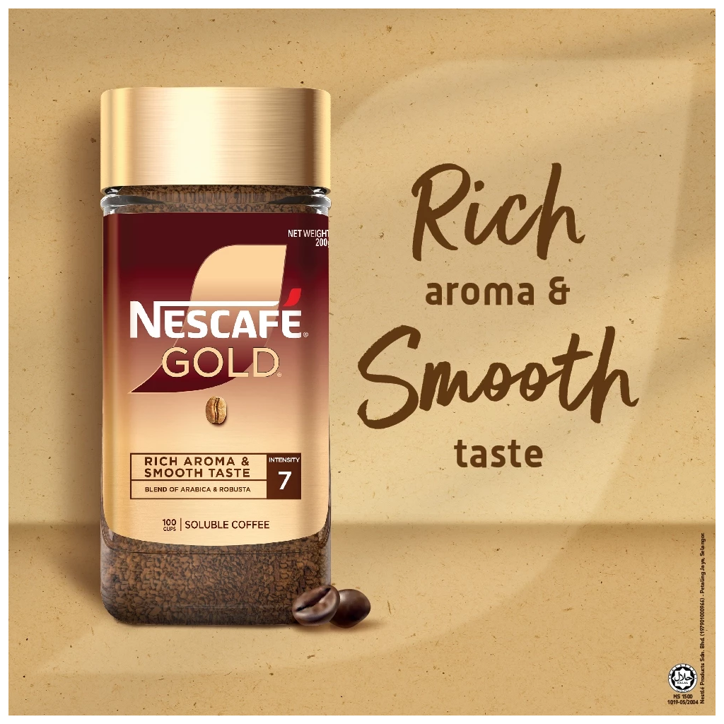 NESCAFE GOLD Arabica Instant Coffee Powder Jar 200g | Shopee Malaysia