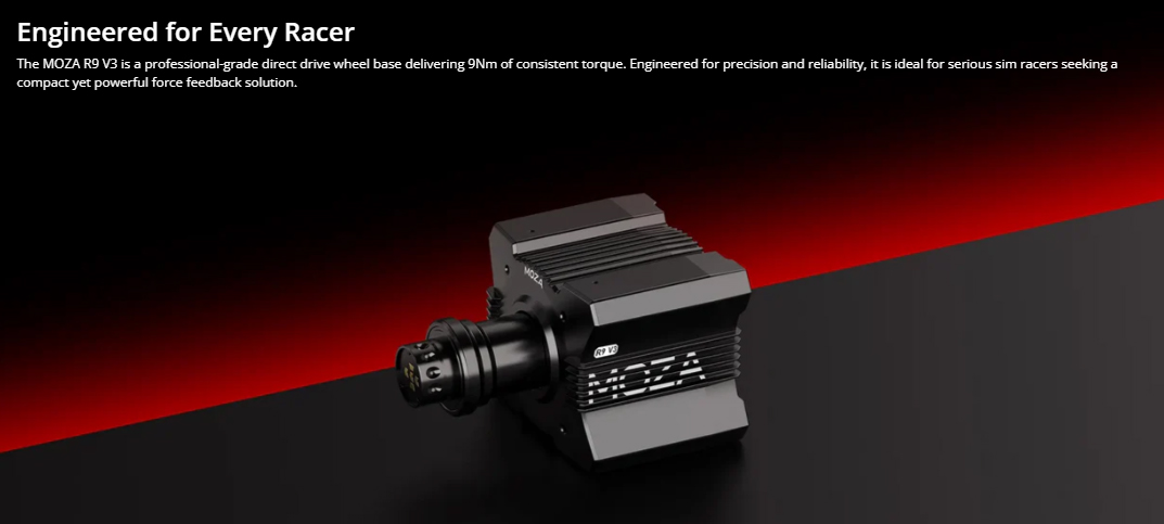 MOZA RACING R9 V3 Direct Drive Wheel Base (RS080) | Shopee Malaysia